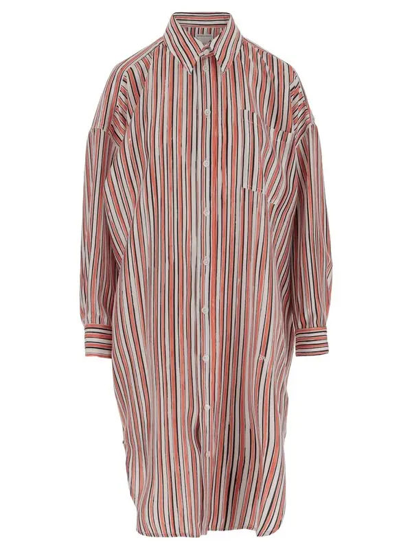 Bottega Veneta Striped Shirt Dress - Multicolor
