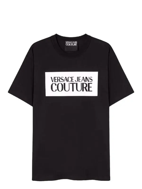 Versace Logo-printed Crewneck T-shirt - Black