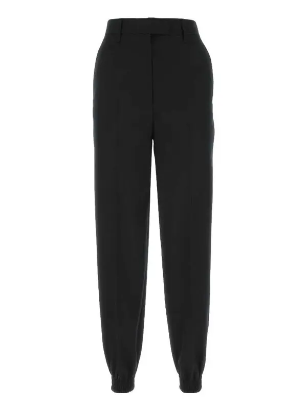 Prada Tapered High-rise Pants - Black