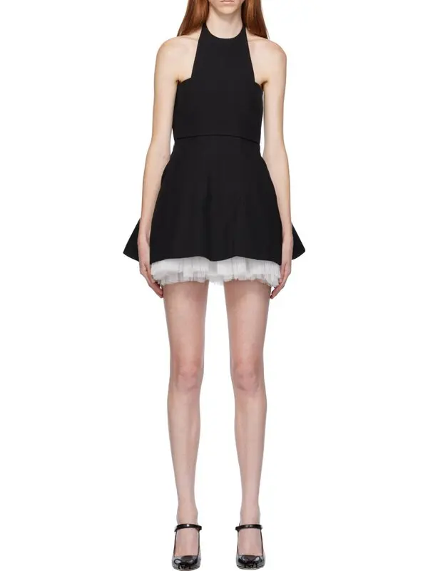 SHUSHU/TONG Halterneck Tulle Dress - Black
