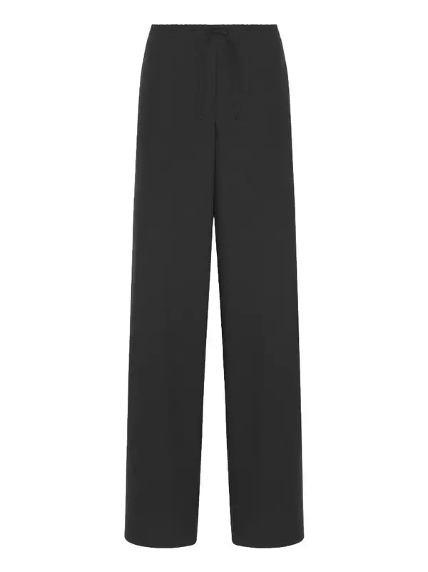 Dior Flared Trousers With Drawstring Waist - Black