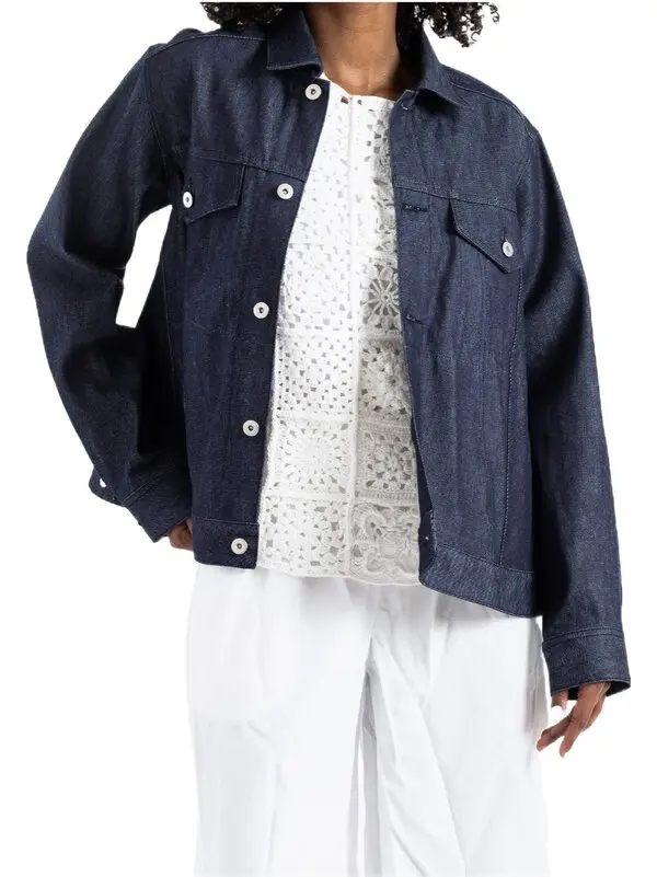 Comme Des Garçons Long-sleeved Denim Jacket - Indigo