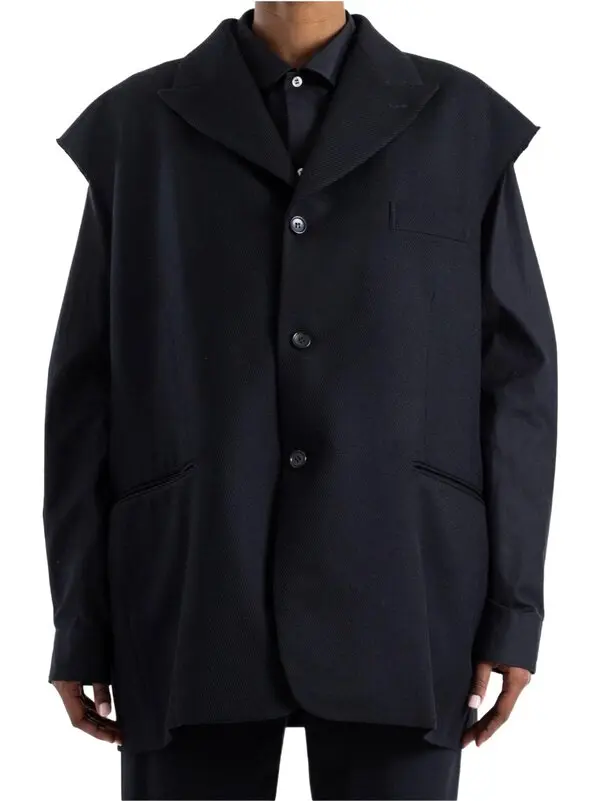 Comme Des Garçons Collared Casual Jacket - Black