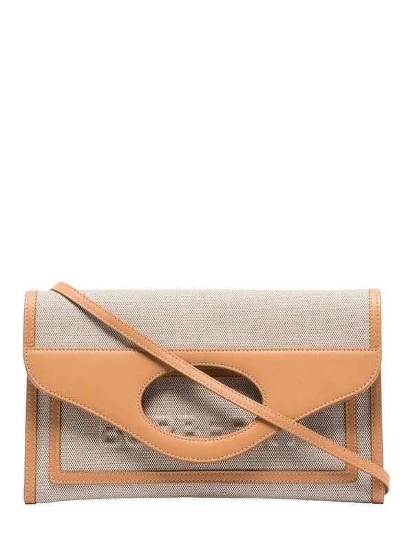 Burberry Small Pocket Clutch Bag - Light Fawn/sandy Brown