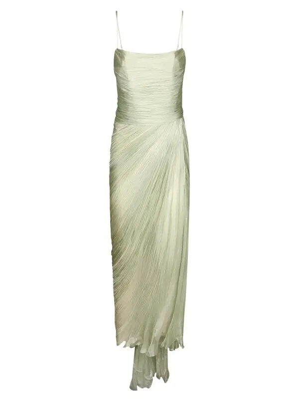 MARIA LUCIA HOHAN Ruched Draped Maxi Dress - Nude