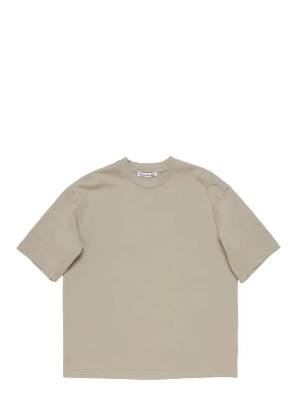Acne Studios Logo-embroidered Cotton T-shirt - Cement Ash