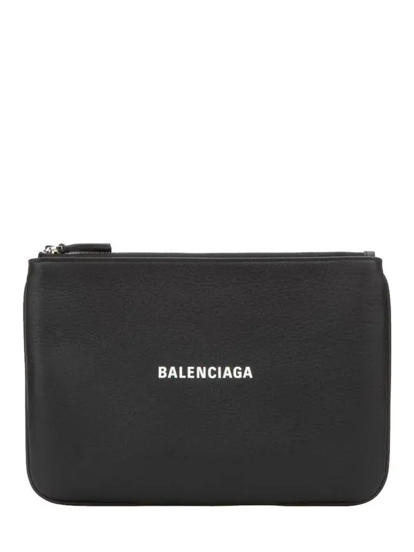Balenciaga Everyday Logo Pouch - Black