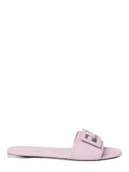 Fendi Baguette Ff Slip-on Slides - Lilac