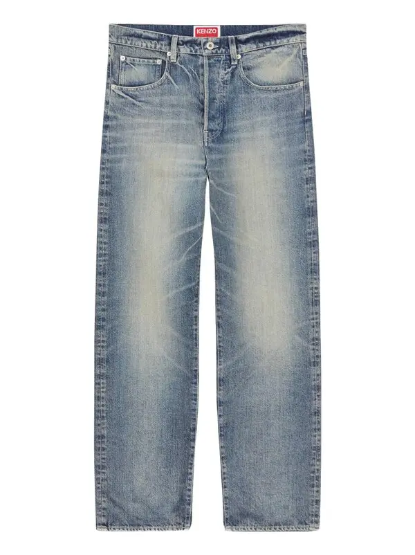 Kenzo Creations Asagao Straight Fit Jeans - Gray