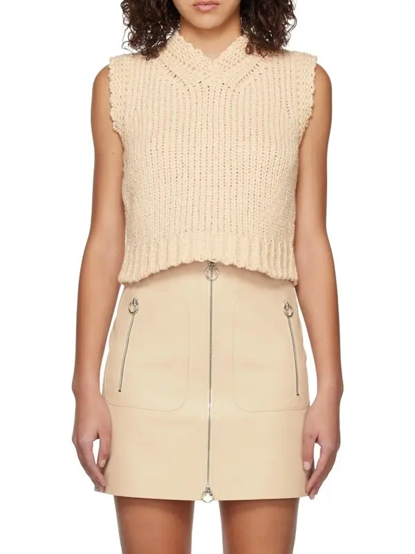 Stella McCartney Chunky-knit Sleeveless Vest - Nude