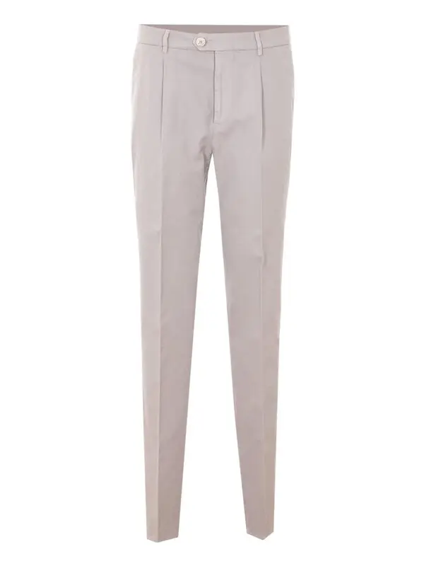 Brunello Cucinelli Leisure-fit Pleated Gabardine Trousers - Nude