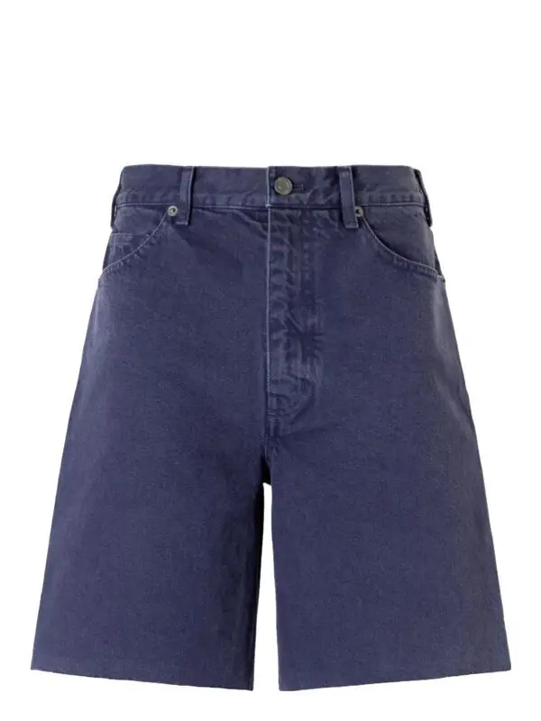 NILI LOTAN Frayed Denim Shorts - Blue