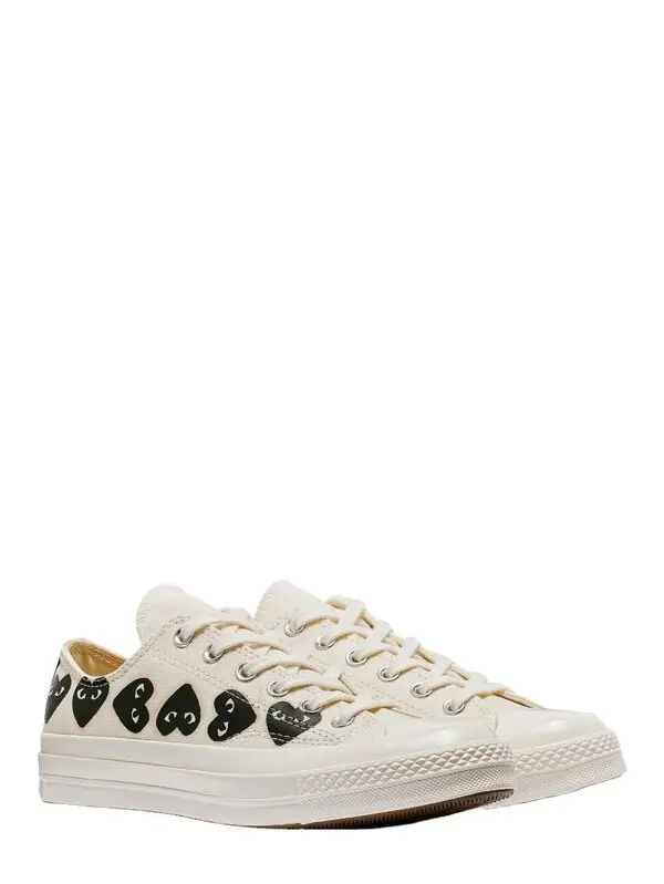 CONVERSE X COMME DES GARONS PLAY Chuck 70 Heart-print Cotton Sneakers - White