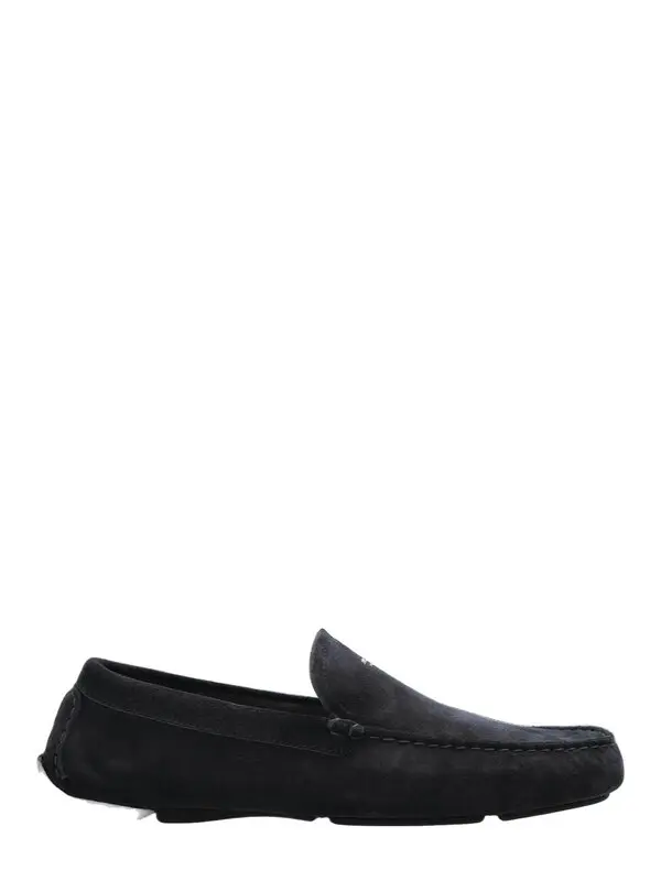 JIMMY CHOO Stanly Logo Patch Loafers - Black