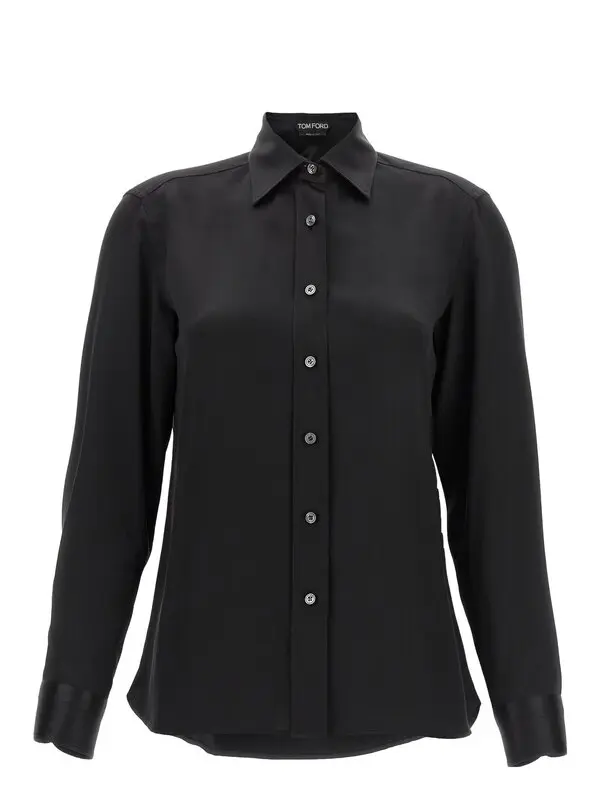 TOM FORD Buttoned Long Sleeve Shirt - Black