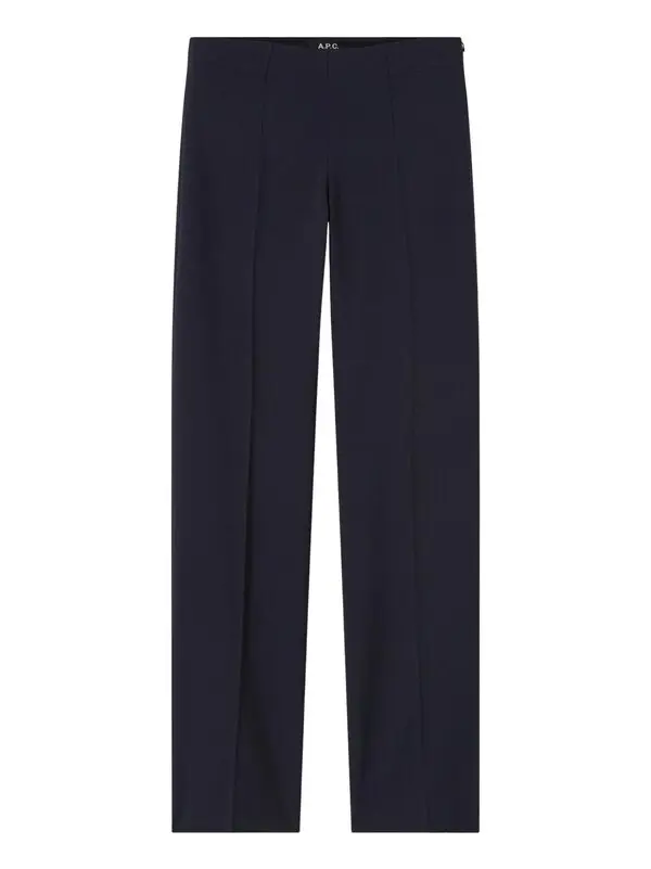A.p.c. Logo Casual Pants - Deep Navy Blue