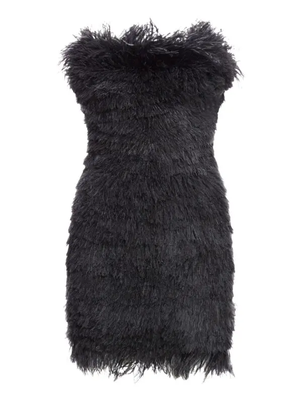 Sportmax Zip Detailed Strapless Dress - Black