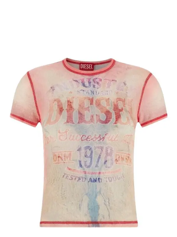 DIESEL® T-iana Printed Crewneck T-shirt - Nude