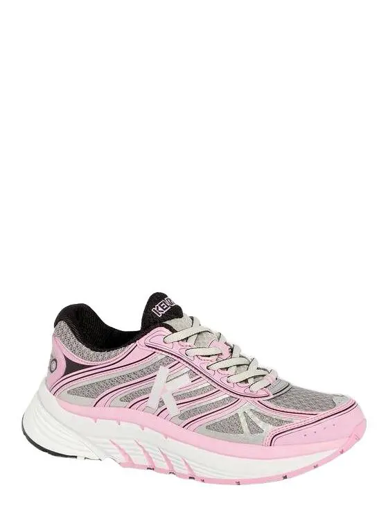 Kenzo Logo Printed Lace-up Runner Sneakers - Dark Rose