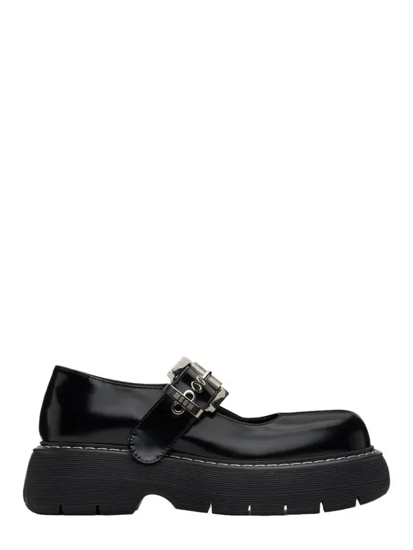MSGM Buckle Platform Mary Jane - Black