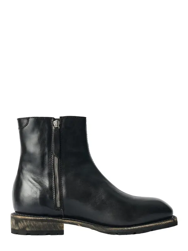 Our Legacy Engine Zip Boots - Deep Black