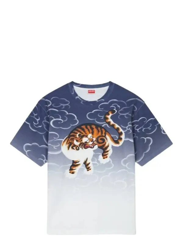 Kenzo Cloud Tiger Crew Neck T-shirt - Multi-color