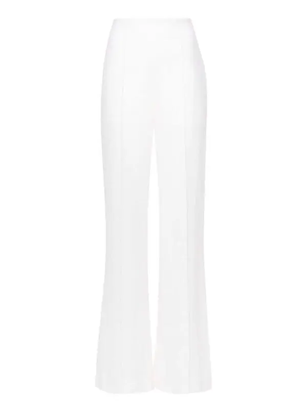 Chloé Pleated Wide-leg Trousers - White