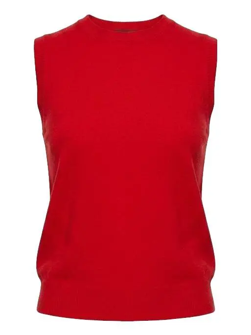 Arch4 Ribbed Cashmere Vest - Red