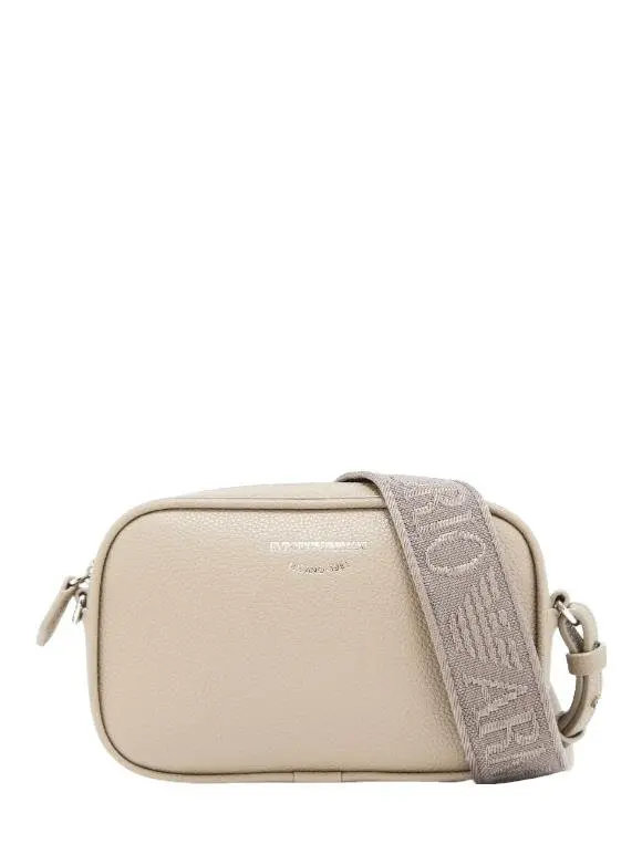 Emporio Armani Logo Strap Crossbody Bag - Light Brown