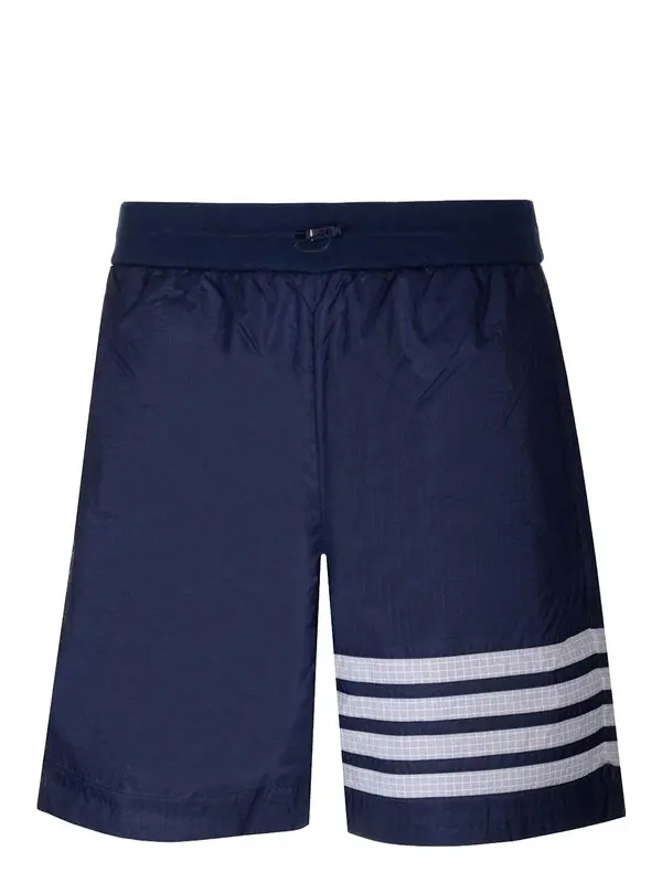 Thom Browne 4-bar Stripe Detail Shorts - Navy Blue