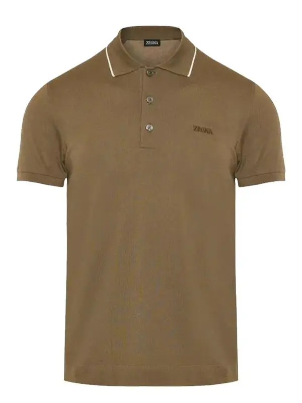 Zegna Short-sleeved Polo Shirt - Brown
