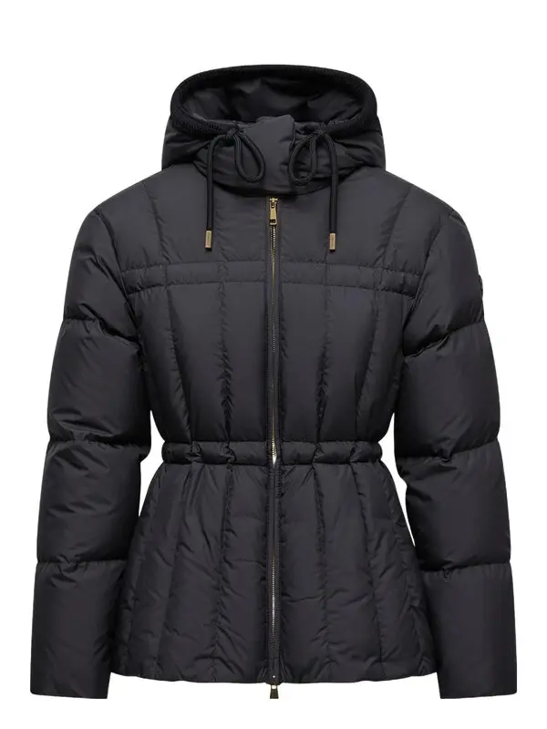 Moncler Estom Quilted Down Jacket With Hood - Black