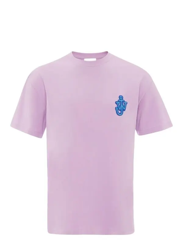 J.W.ANDERSON Jw Anderson Logo Embroidered Crewneck T-shirt - Pink
