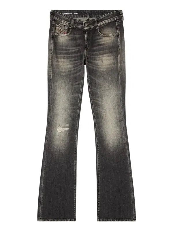 DIESEL® Distressed Flared Jeans - Grey