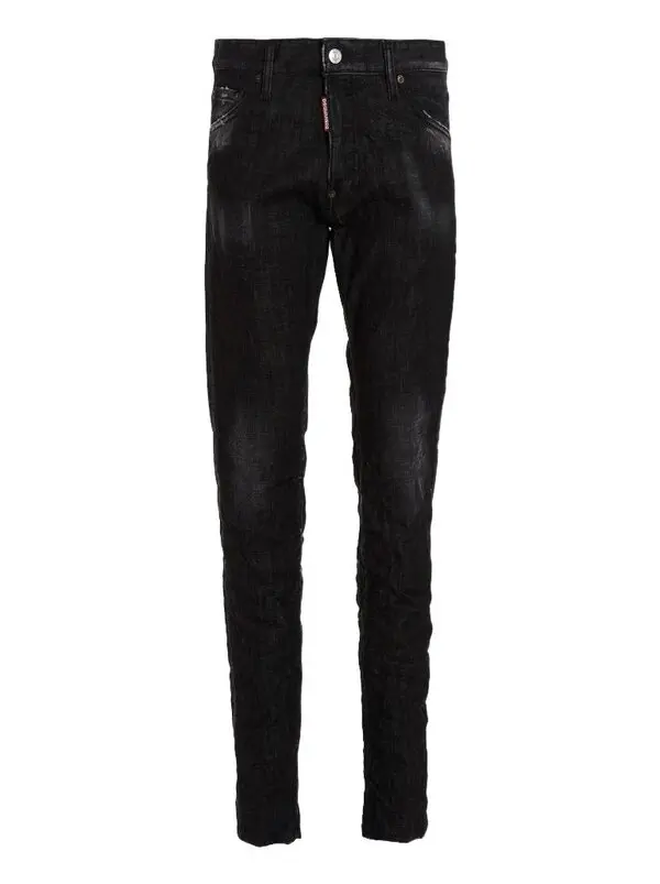 Dsquared2 Distressed Tapered Slim-fit Jeans - Black