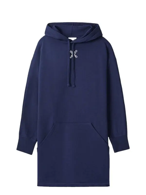 Kenzo Little X" Long Hooded Hoodie - Blue