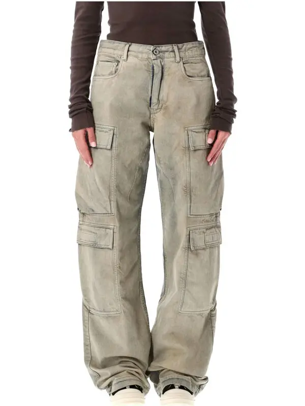Rick Owens Concordians Double Cargo Jeans - Nude