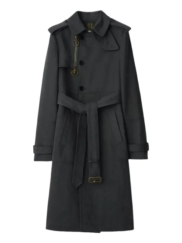 Burberry Long Belted Trench Coat - Cinder Color