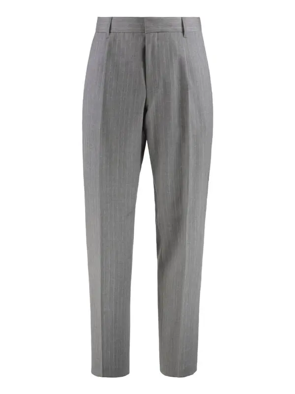 Hugo Boss Pinstriped Tailored Trousers - Gray