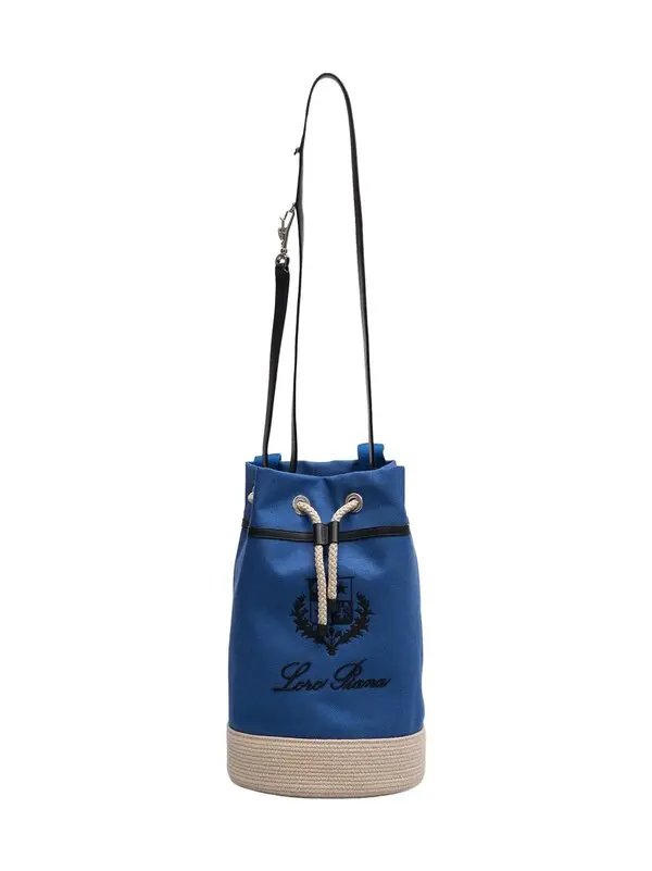 Loro Piana Logo Bucket Bag - Blue