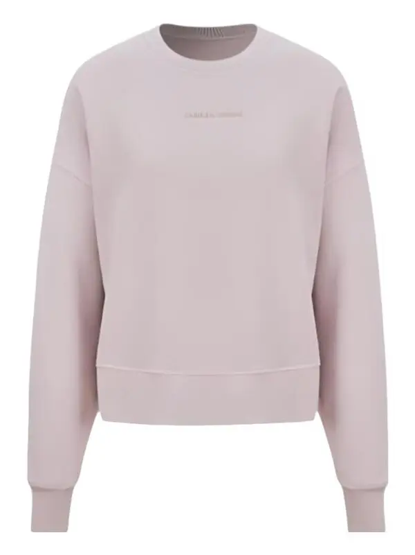 Canada Goose Round Neck Long Sleeve Sweater - Light Pink