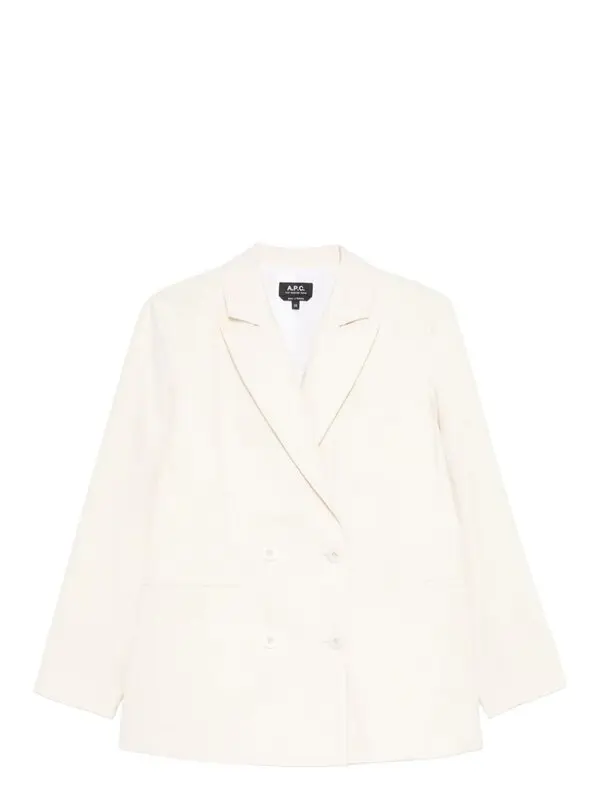 A.p.c. Lucy Double-breasted Blazer - White