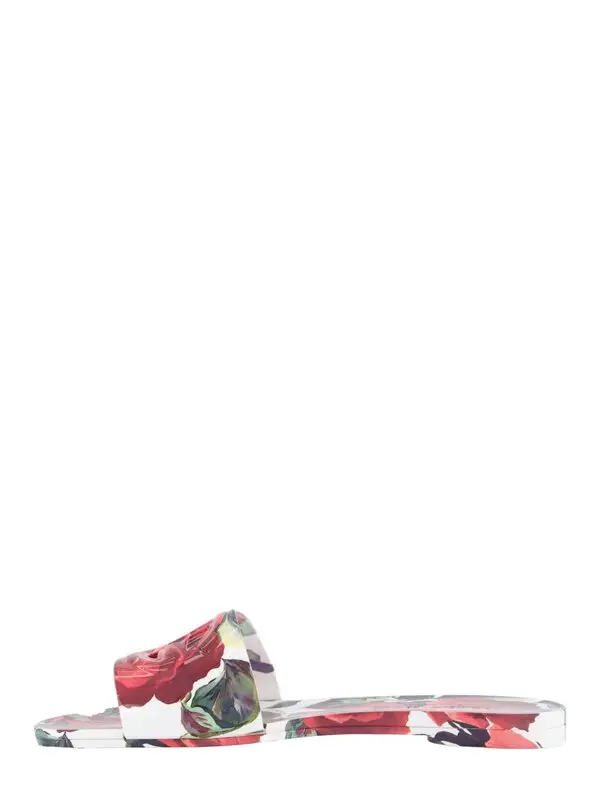 Dolce & Gabbana Floral Printed Beach Slides - Multicolor