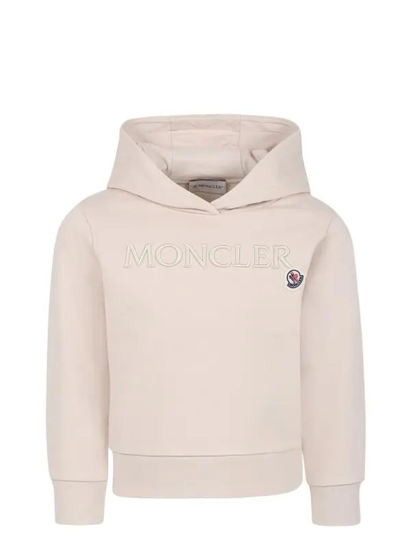 Moncler Hooded Logo Sweatshirt - White