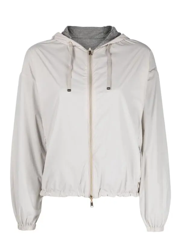Herno Chiara Cropped Hooded Jacket - White