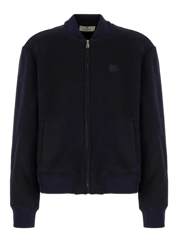 Etro Embroidered Logo Bomber Jacket - Black