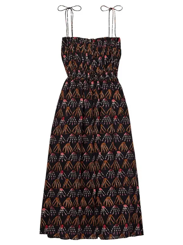 Ulla Johnson Asli Printed Maxi Dress - Black