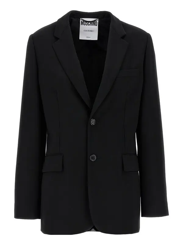 Moschino Single-breasted Martingale Blazer - Black