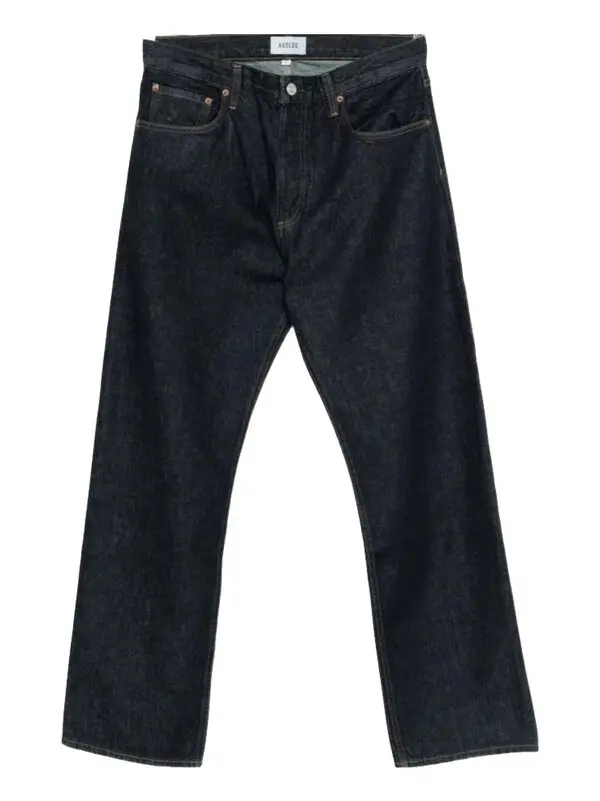 AGOLDE Magnus Mid Rise Straight Jeans - Black