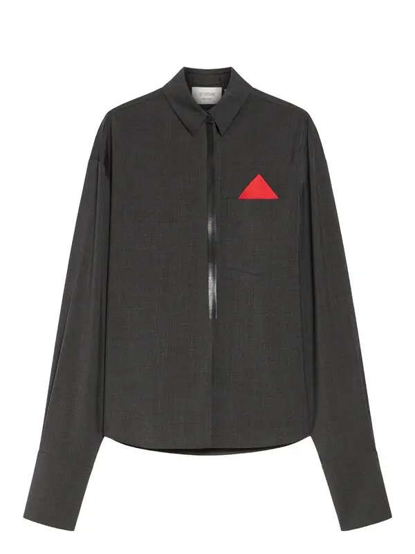 Sportmax Mappa Oversized Shirt - Dark Gray